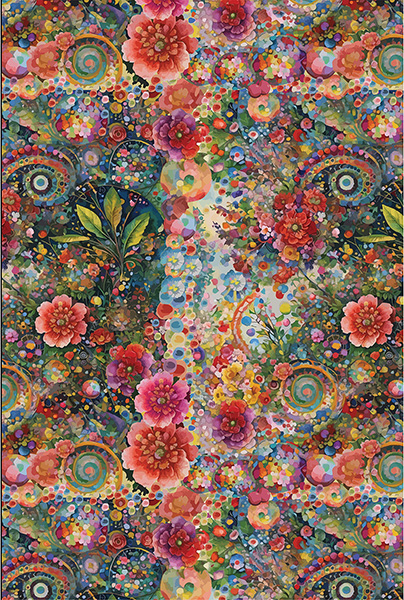 WW5535-130-Multi , Whimsical Flower Garden by Candy Quilt Design ...