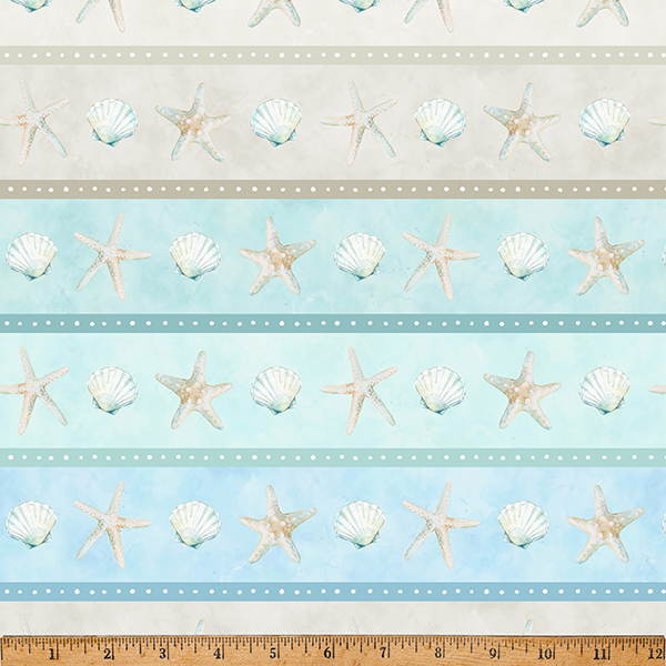 Y5814-546-Seashell , Seas & Greetings , Hoffman California Fabric